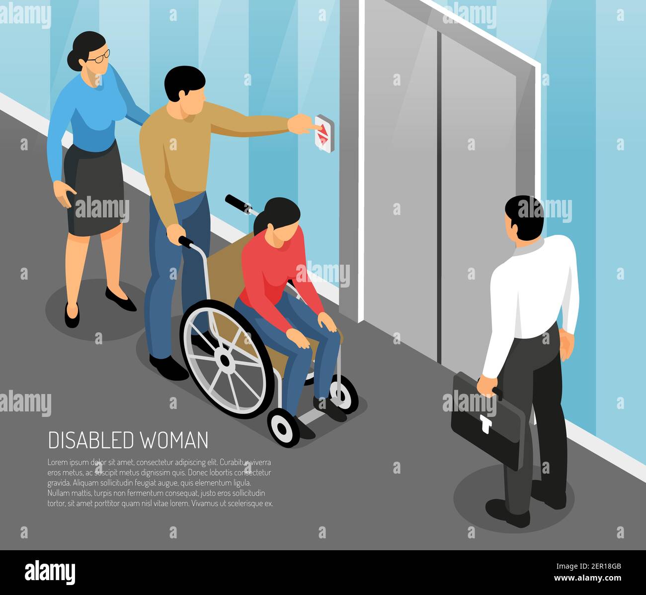 Man woman in elevator Stock Vector Images - Alamy