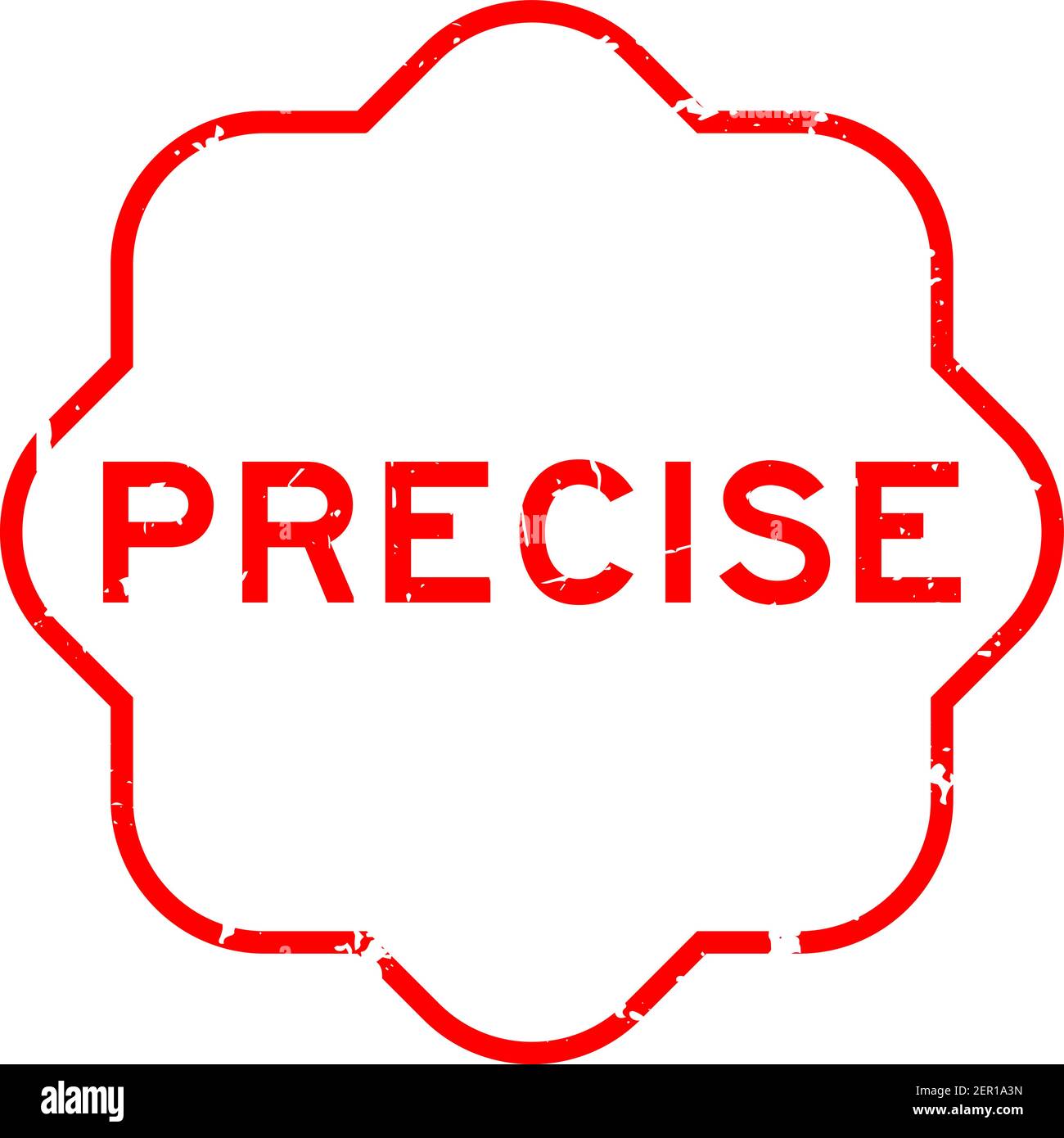 Grunge red precise word rubber seal stamp on white background Stock ...