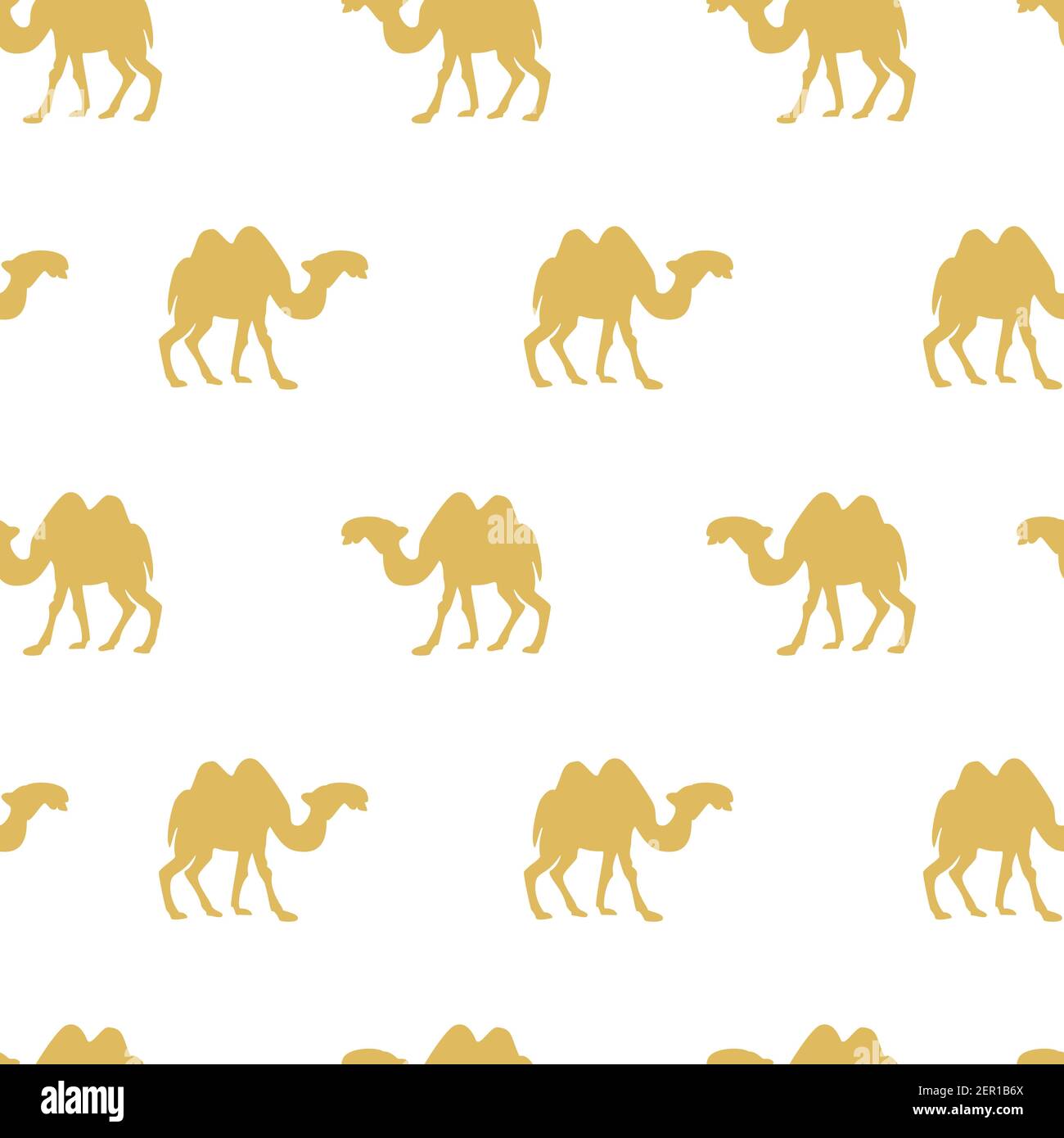 Vector illustration seamless pattern with camel silhouette. Safari ...
