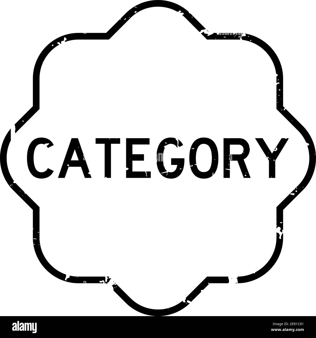 Grunge black category word rubber seal stamp on white background Stock ...