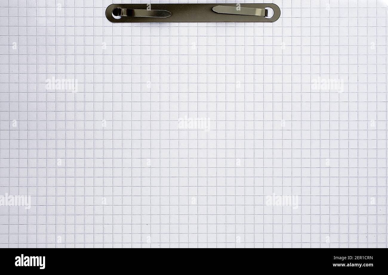 Squared Notepad Paper blank page white spiral notebook. Checker ...