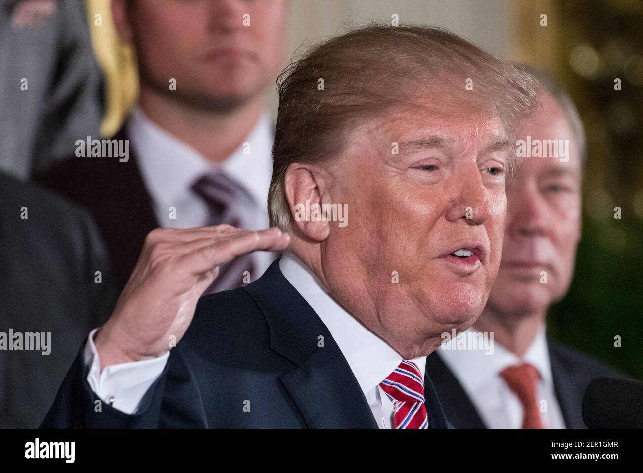 U.S. President Donald Trump welcomes the Houston Astros to the White ...