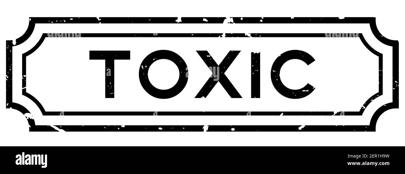 Grunge black toxic word rubber seal stamp on white background Stock ...