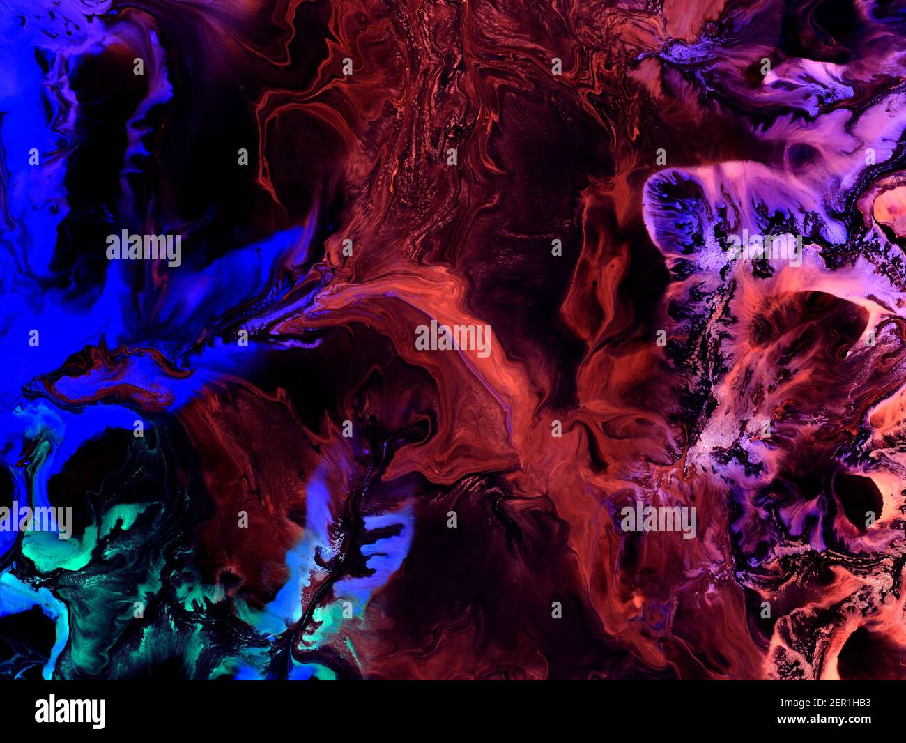 Neon creative abstract hand painted background, marble texture ...