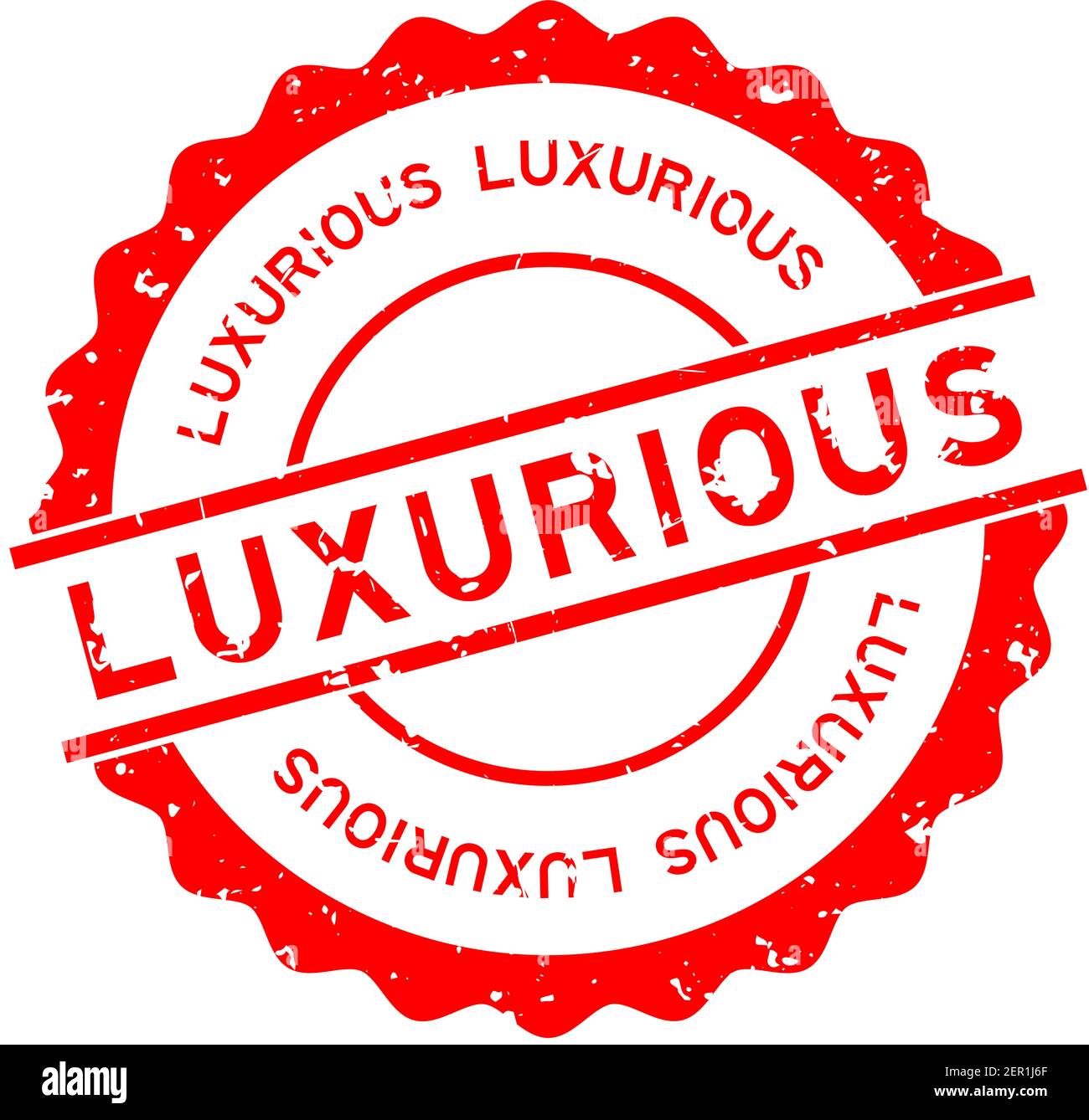 Grunge red luxurious word round rubber seal stamp on white background Stock Vector Image & Art ...