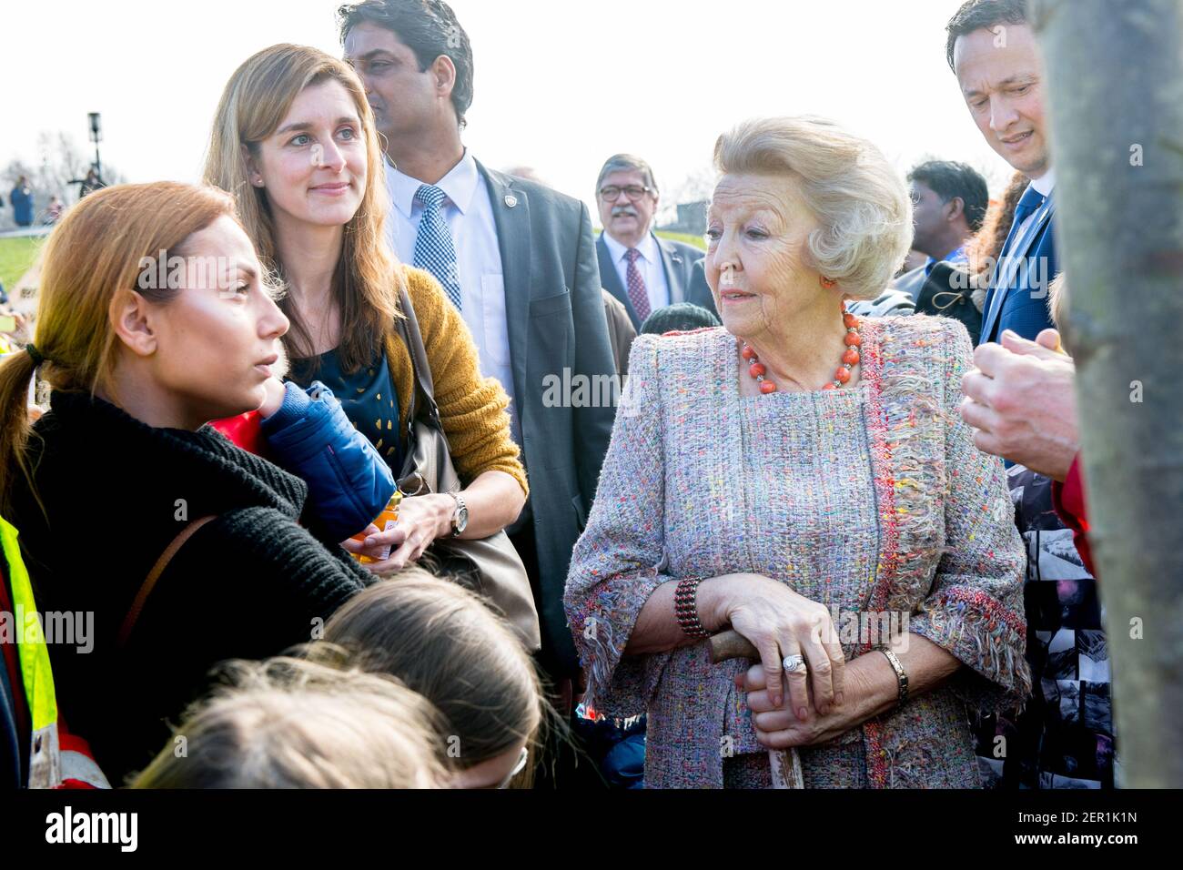 Princess Beatrix attends the planting of a Koningslinde (King’s Lime ...