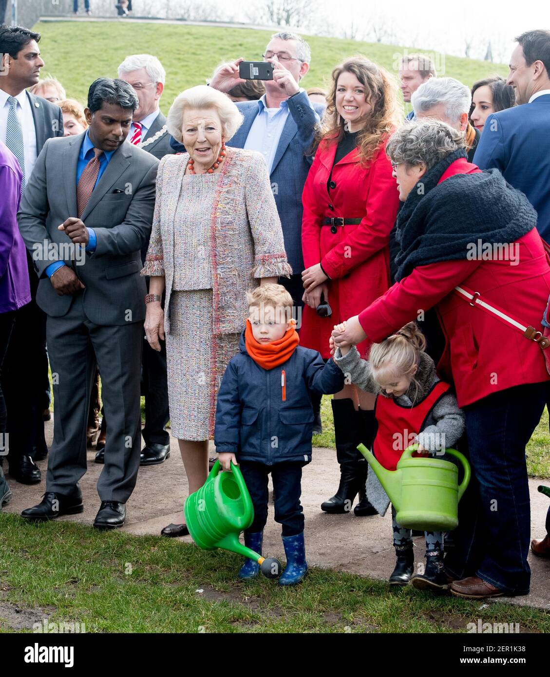 Princess Beatrix attends the planting of a Koningslinde (King’s Lime ...