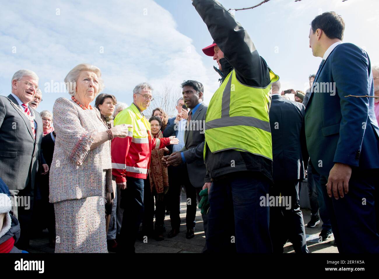 Princess Beatrix attends the planting of a Koningslinde (King’s Lime ...