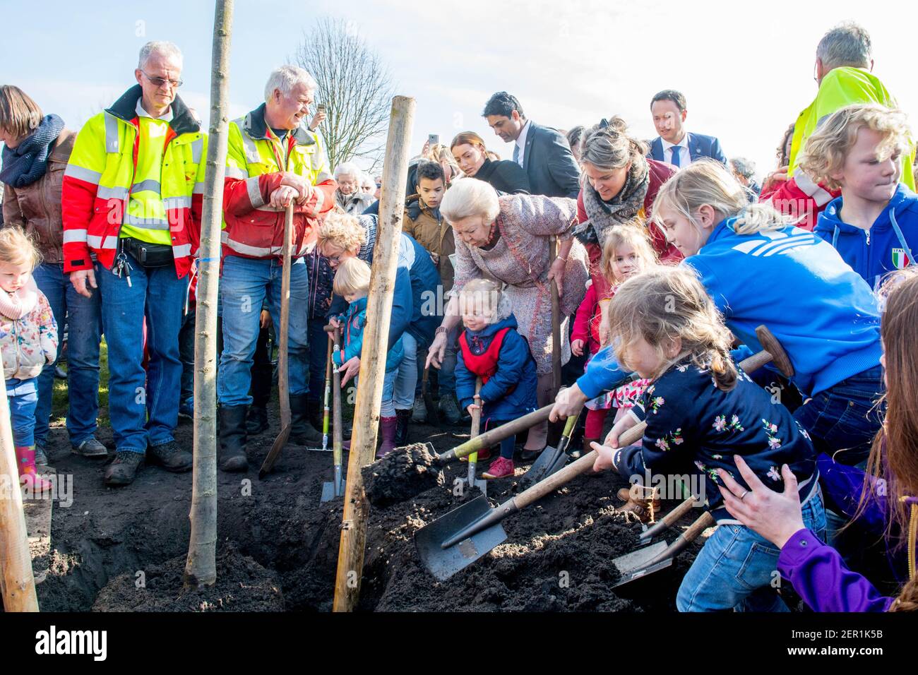 Princess Beatrix attends the planting of a Koningslinde (King’s Lime ...