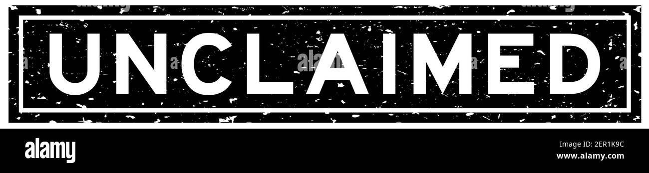 Grunge black unclaimed word square rubber seal stamp on white background Stock Vector Image ...