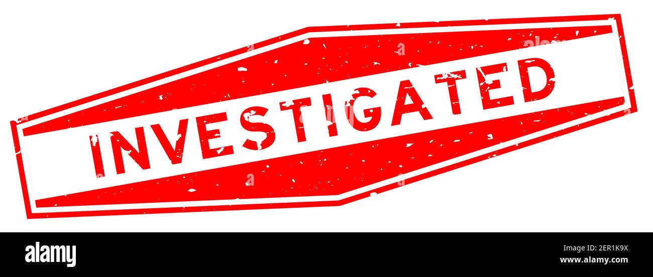 Grunge red investigated word hexagon rubber seal stamp on white background Stock Vector Image ...