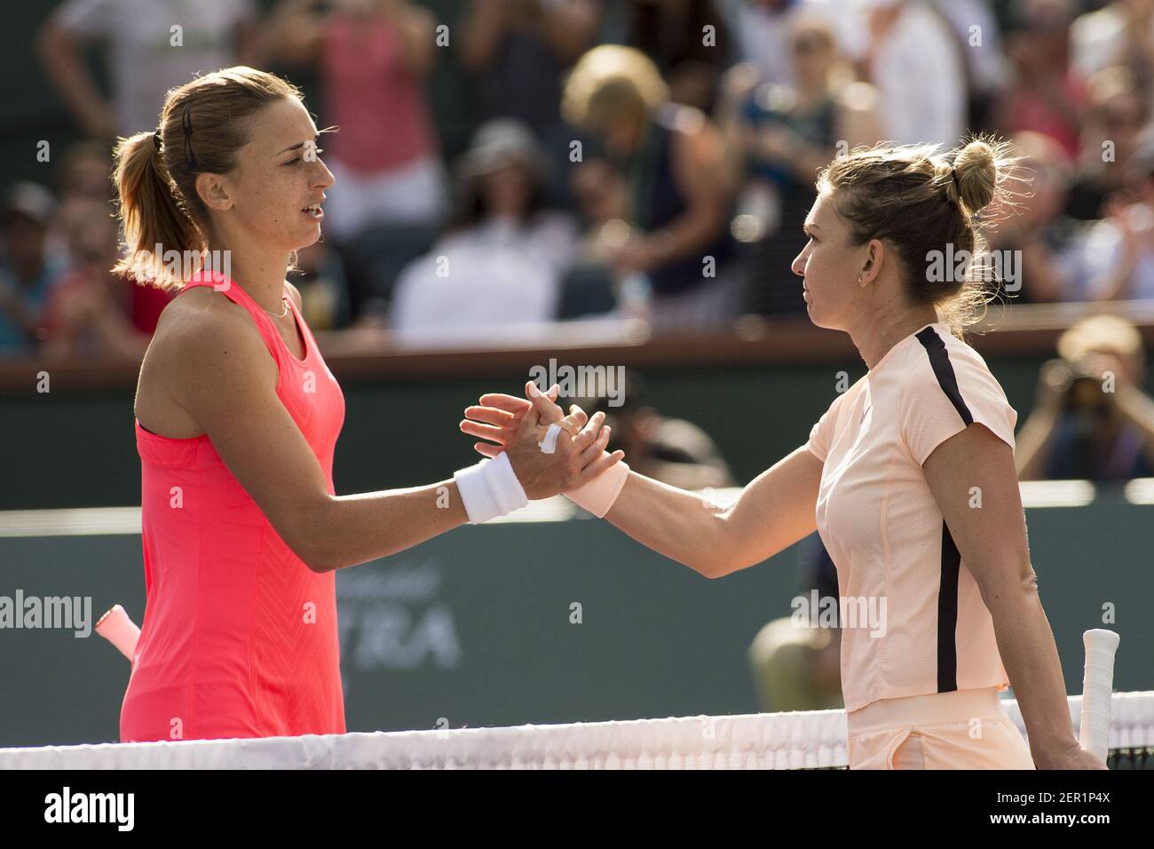 March 14, 2018: Simona Halep (ROU) defeated Petra Martic (CRO) 6-4, 6-7 ...