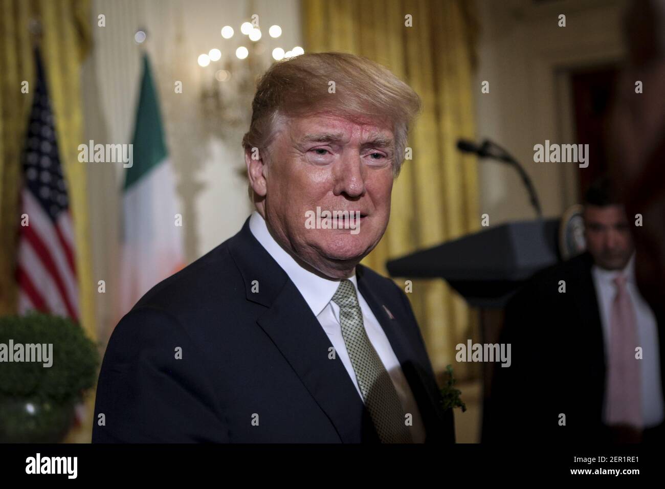 President Donald Trump attends the annual shamrock presentation ...