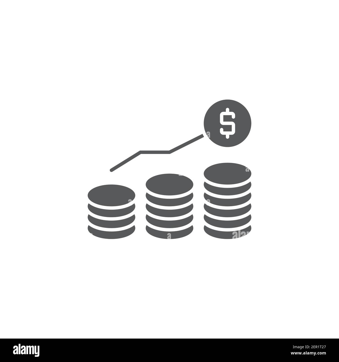 revenue concept icon, color, line, outline vector sign, linear style ...