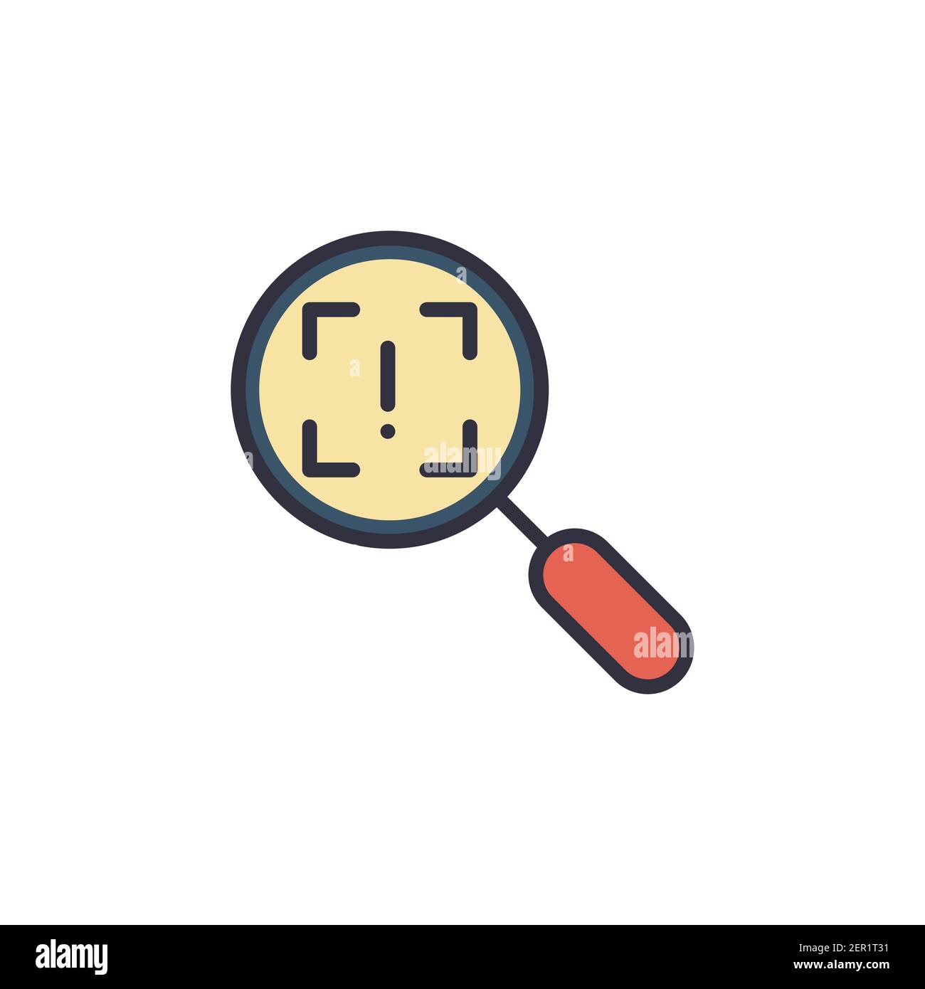 Risk Identification Icon Color Line Outline Vector Sign Linear