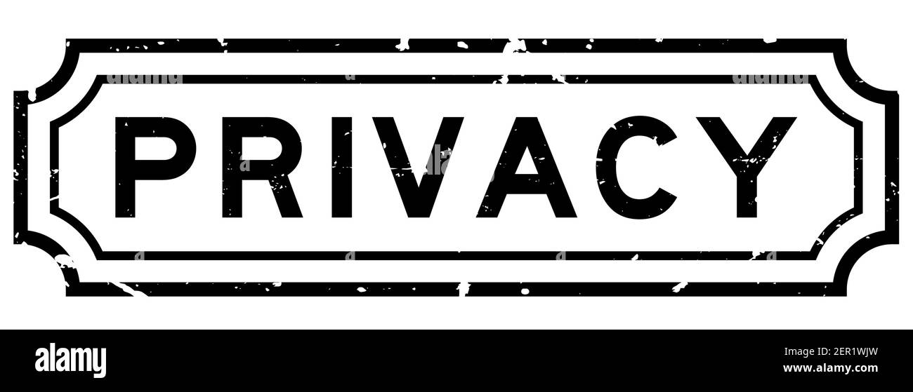 Grunge black privacy word square rubber seal stamp on white background ...