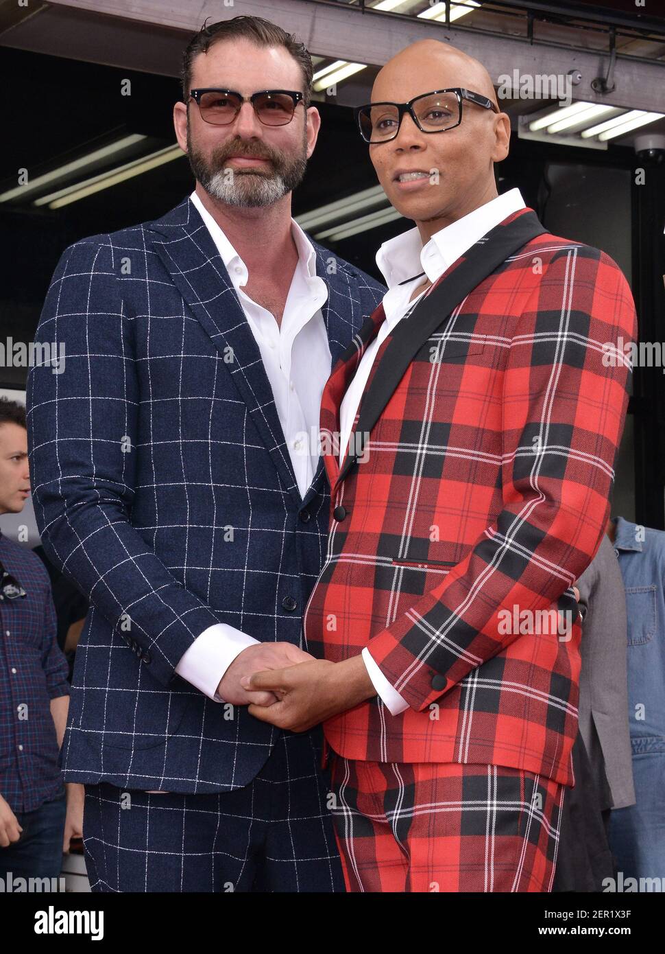 (L-R) Husband Georges LeBar and RuPaul at RuPaul's Star On The ...