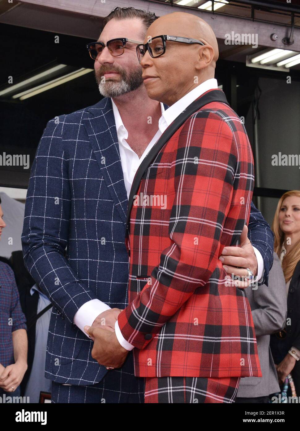 (L-R) Husband Georges LeBar and RuPaul at RuPaul's Star On The ...