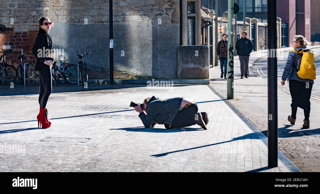 Oxford, Oxfordshire, UK. 28 February, 2021. Sunny weather in Oxford ...