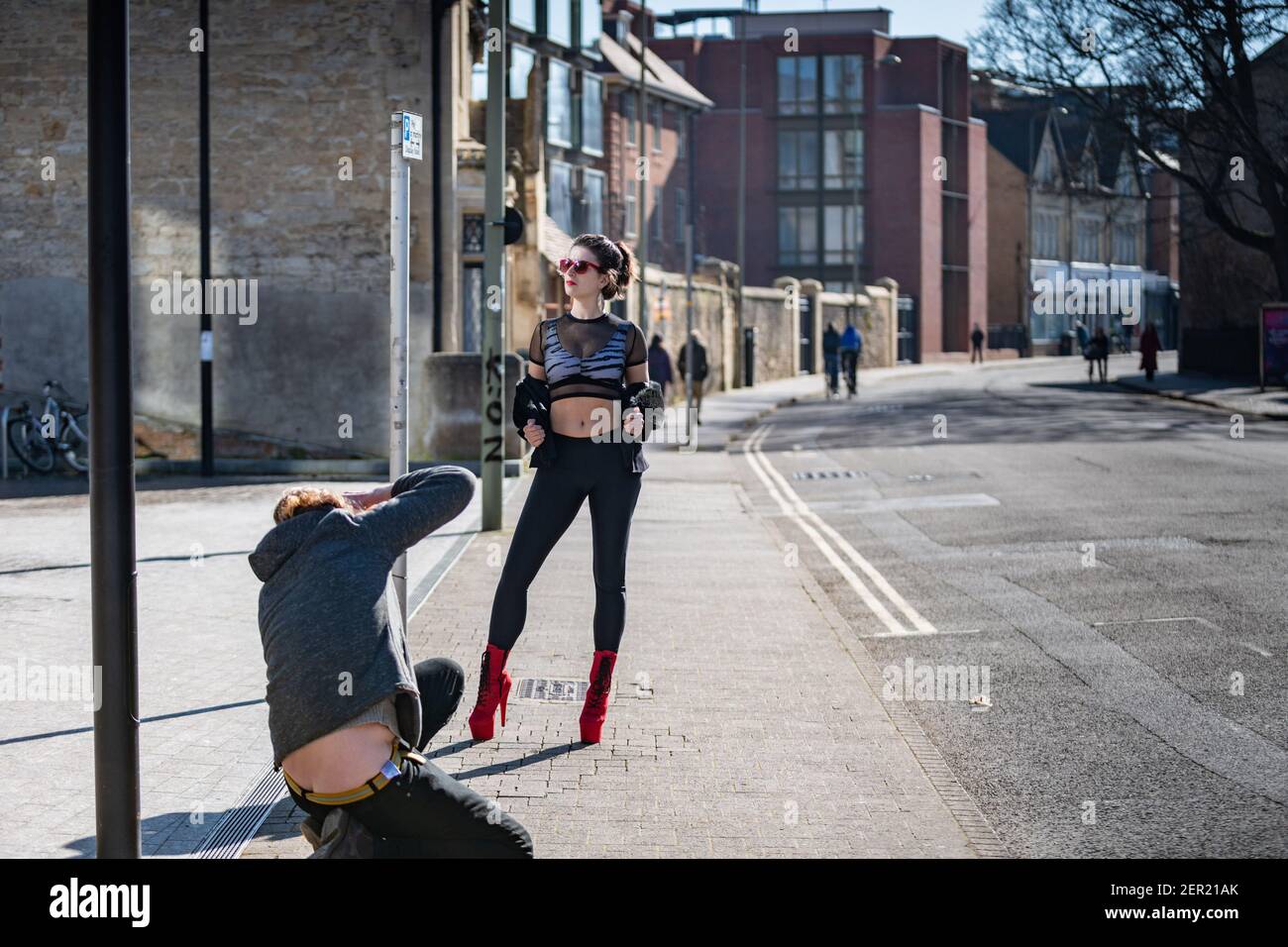 Oxford, Oxfordshire, UK. 28 February, 2021. Sunny weather in Oxford ...