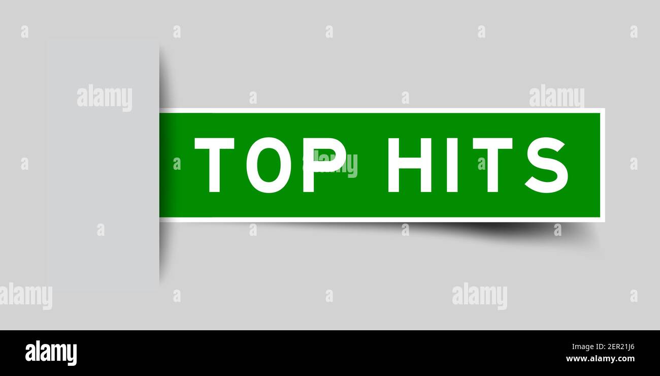 Label sticker green color in word top hits that inserted in gray ...