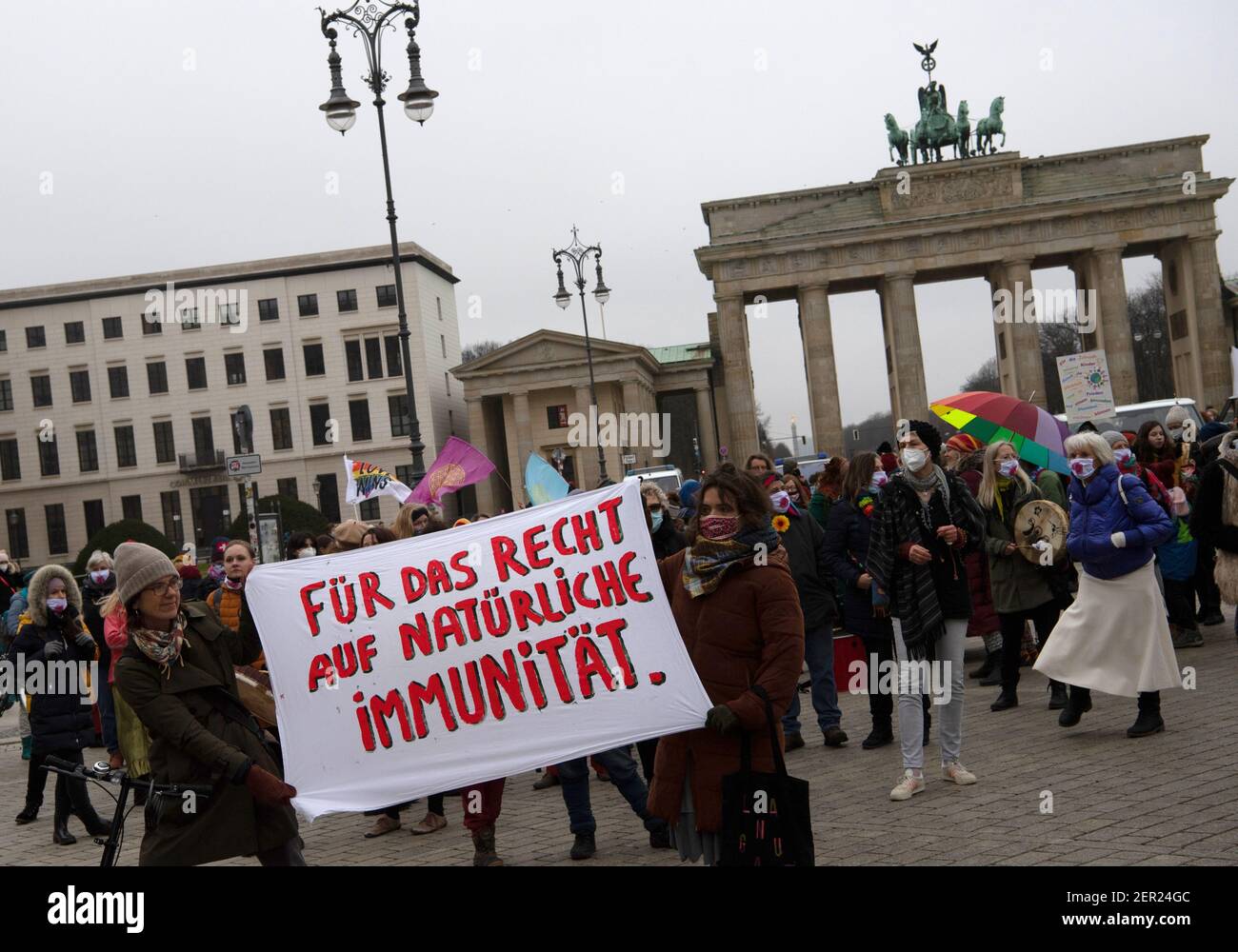 Berlin, Germany. 28th Feb, 2021. Participants in the "Multicultural ...