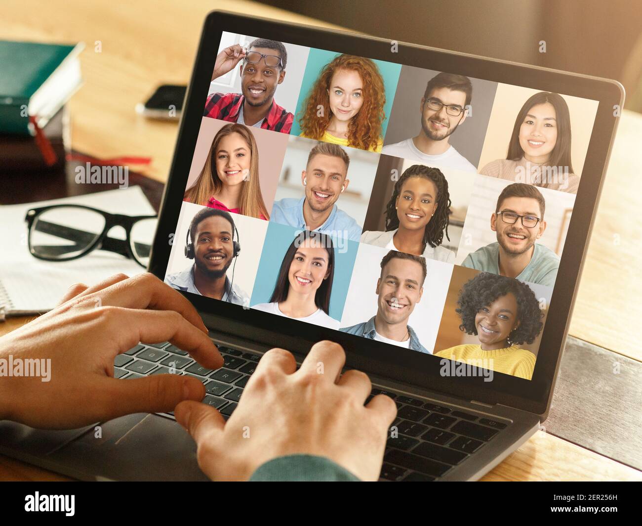 Zoom app man on screen hi-res stock photography and images - Alamy