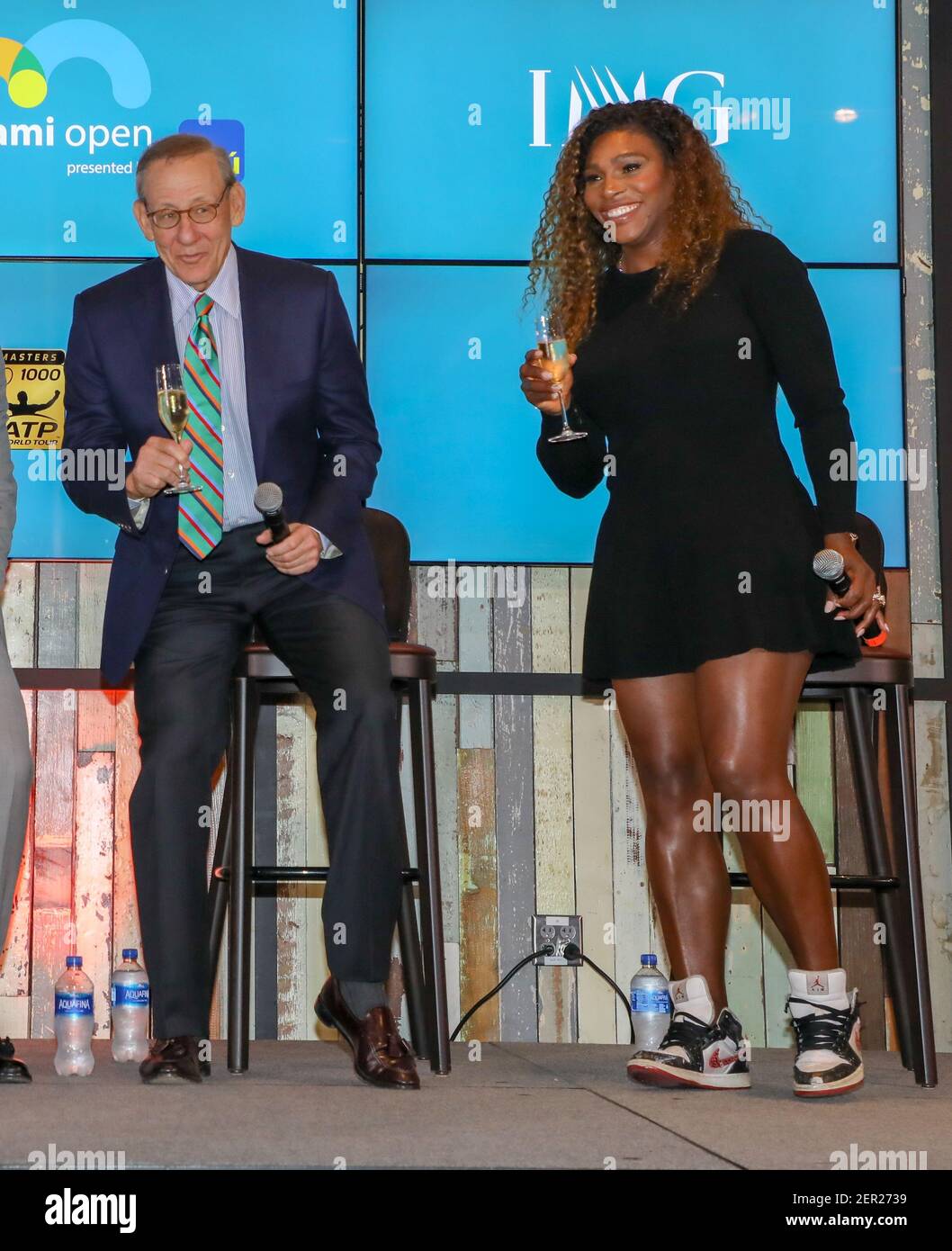 MIAMI, FL - MARCH 19: Stephen M. Ross and Serena Williams are seen at ...