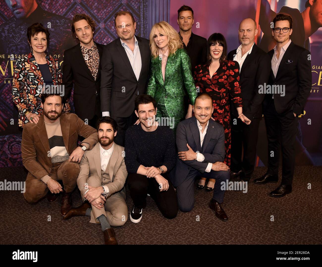 LOS ANGELES, CA - MARCH 19: (L-R Back Row) Maureen Orth, Cody Fern ...