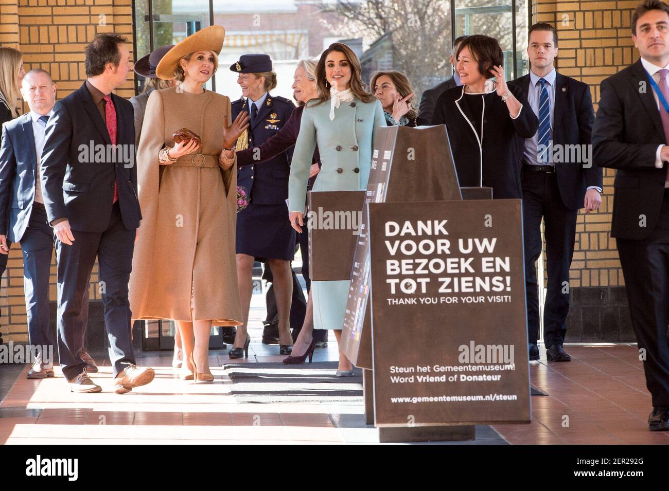 Queen Maxima of the Netherlands and Queen Rania of Jordan during the ...