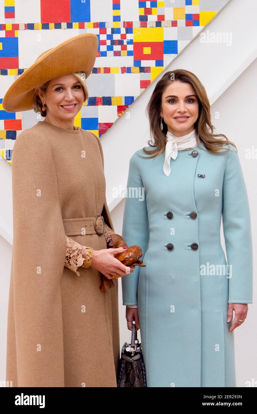 Queen Maxima of the Netherlands and Queen Rania of Jordan during the ...
