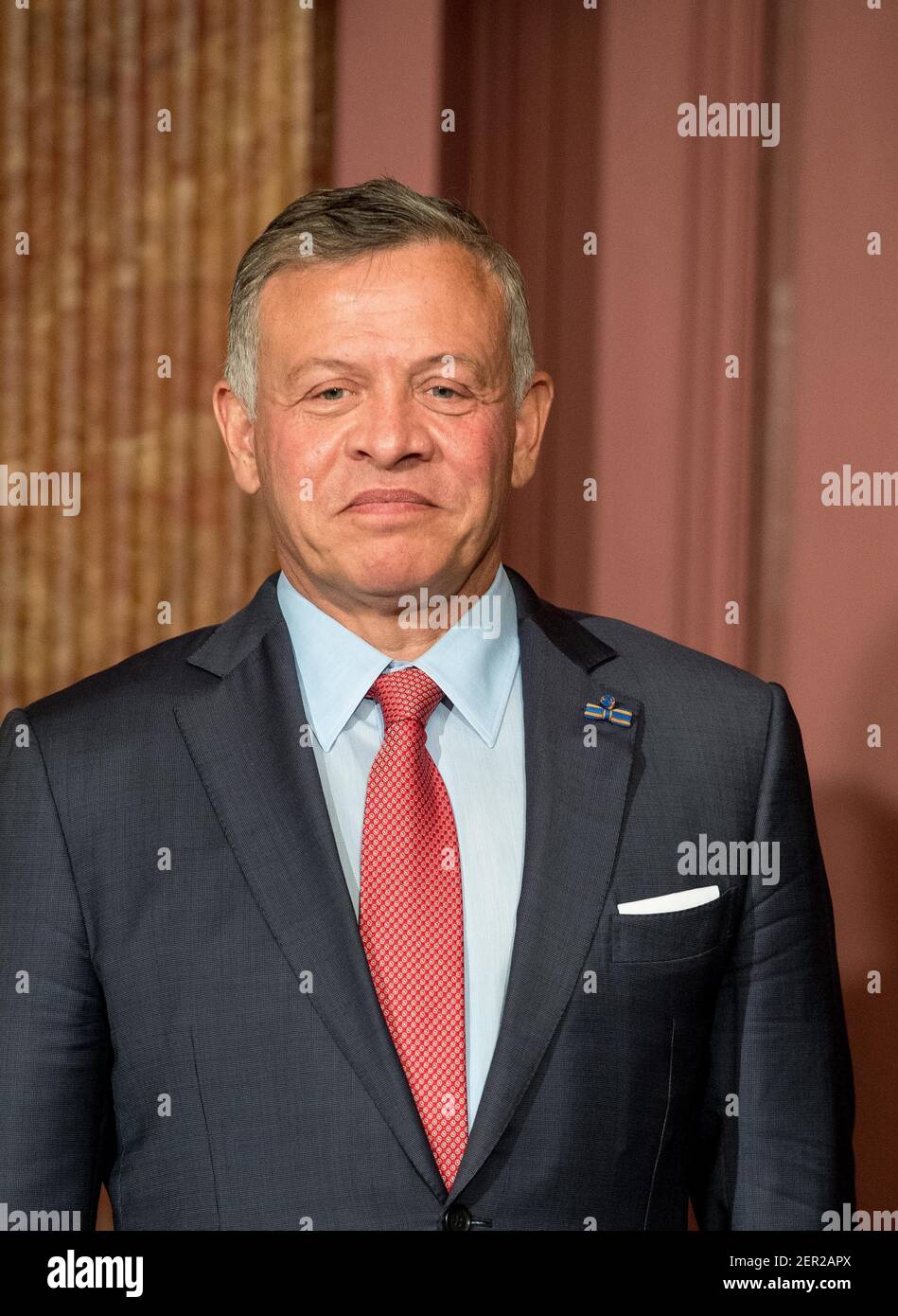King Abdullah II of Jordan during the official photocall at Binnenhof ...