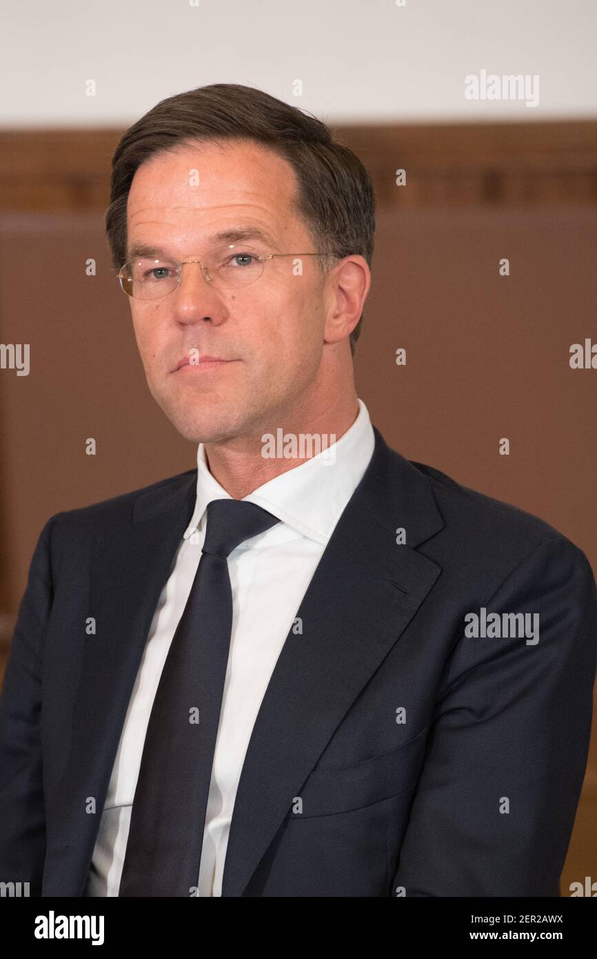 Dutch Prime Minister Mark Rutte during the official lunch at Binnenhof ...