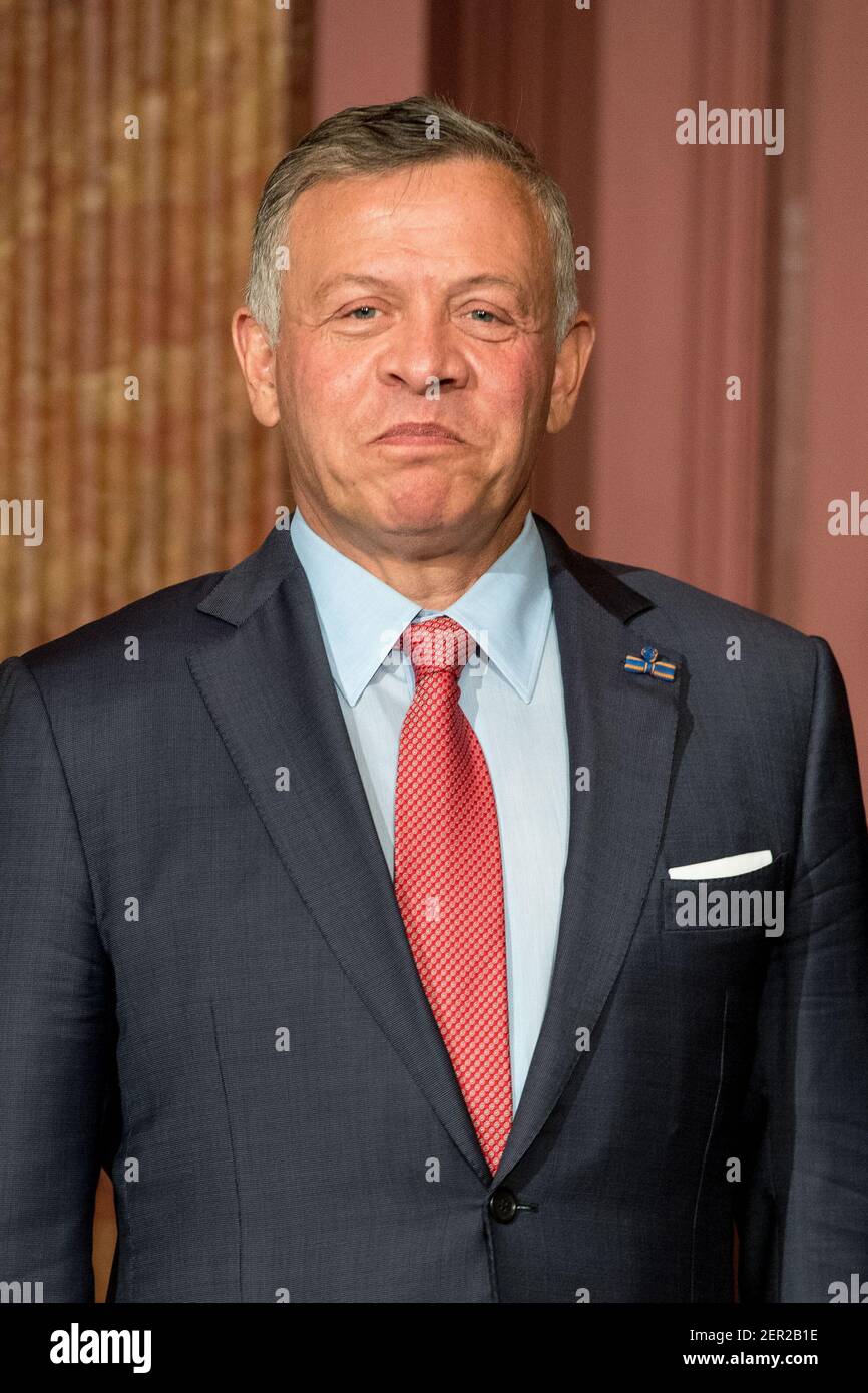 King Abdullah II of Jordan during the official photocall at Binnenhof ...