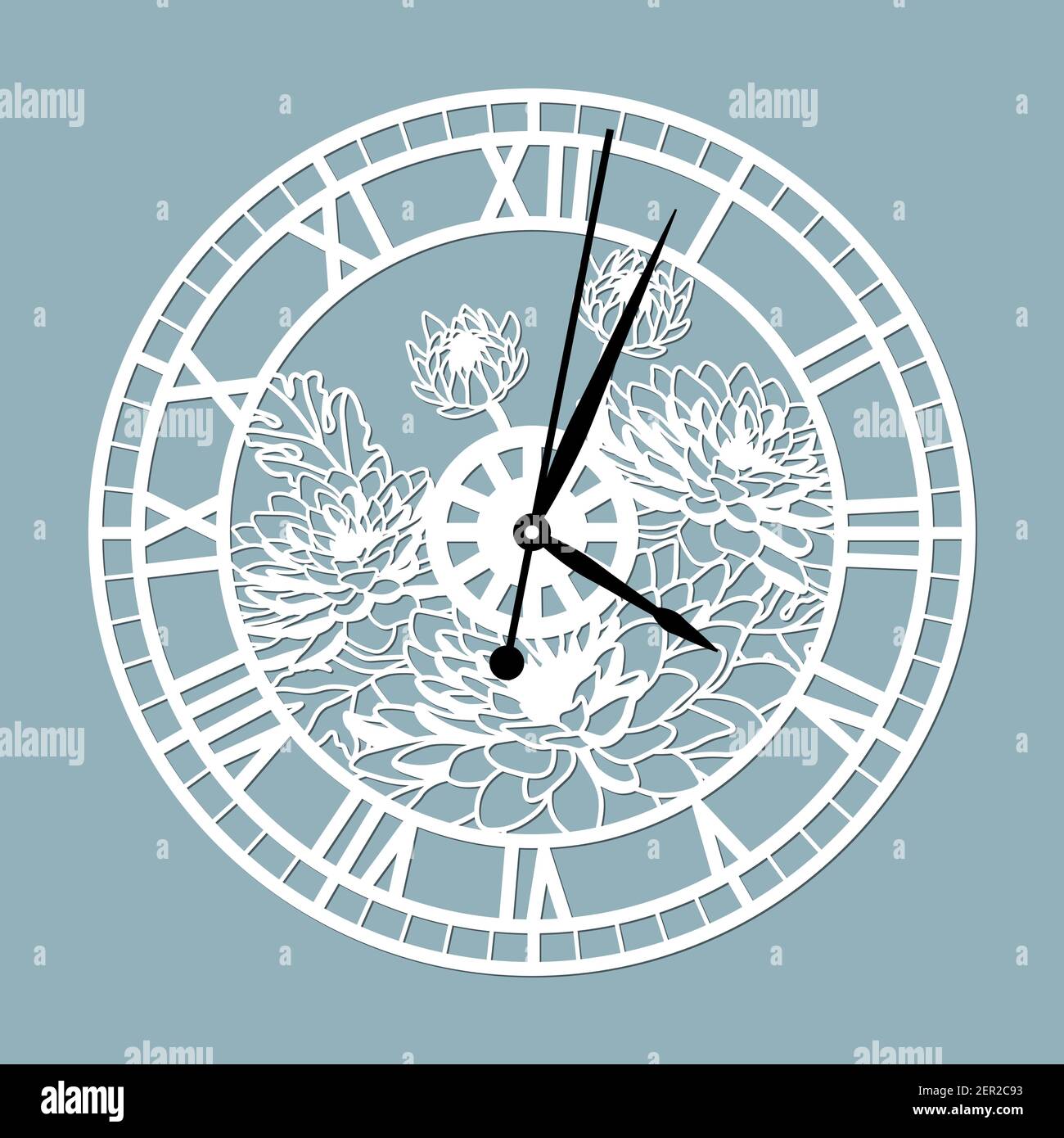 Roman Numeral Clock Template