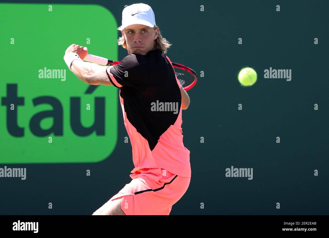 March 22, 2018: Denis Shapovalov from Canada plays against Viktor ...