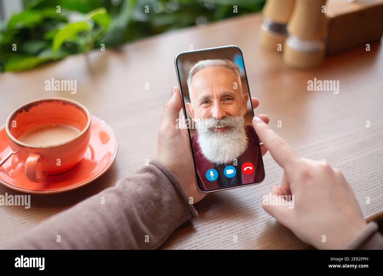 Pov senior grandfather making online hi-res stock photography and ...