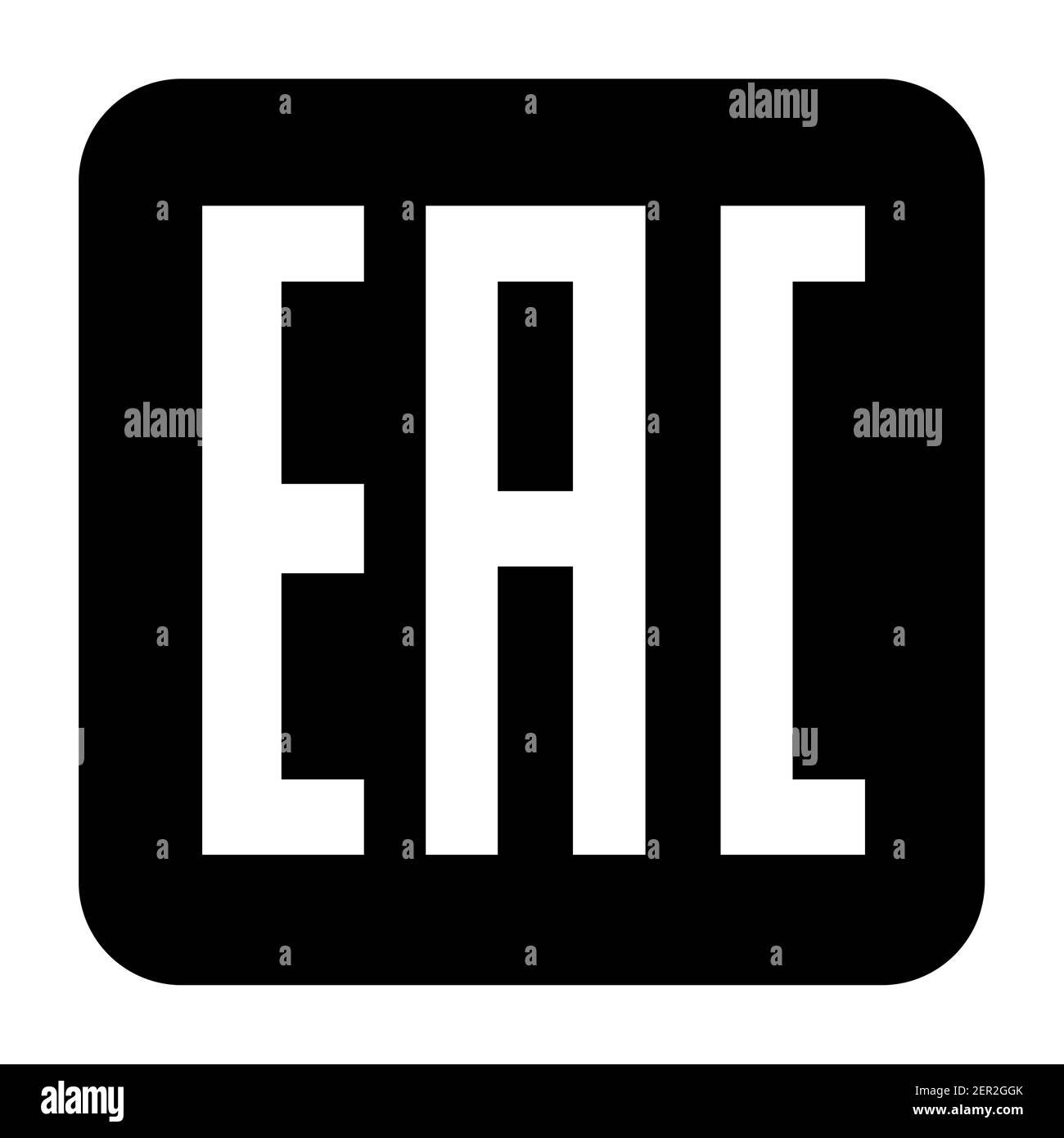 EAC sign, single icon product mark package. Euroasion symbol isolated ...