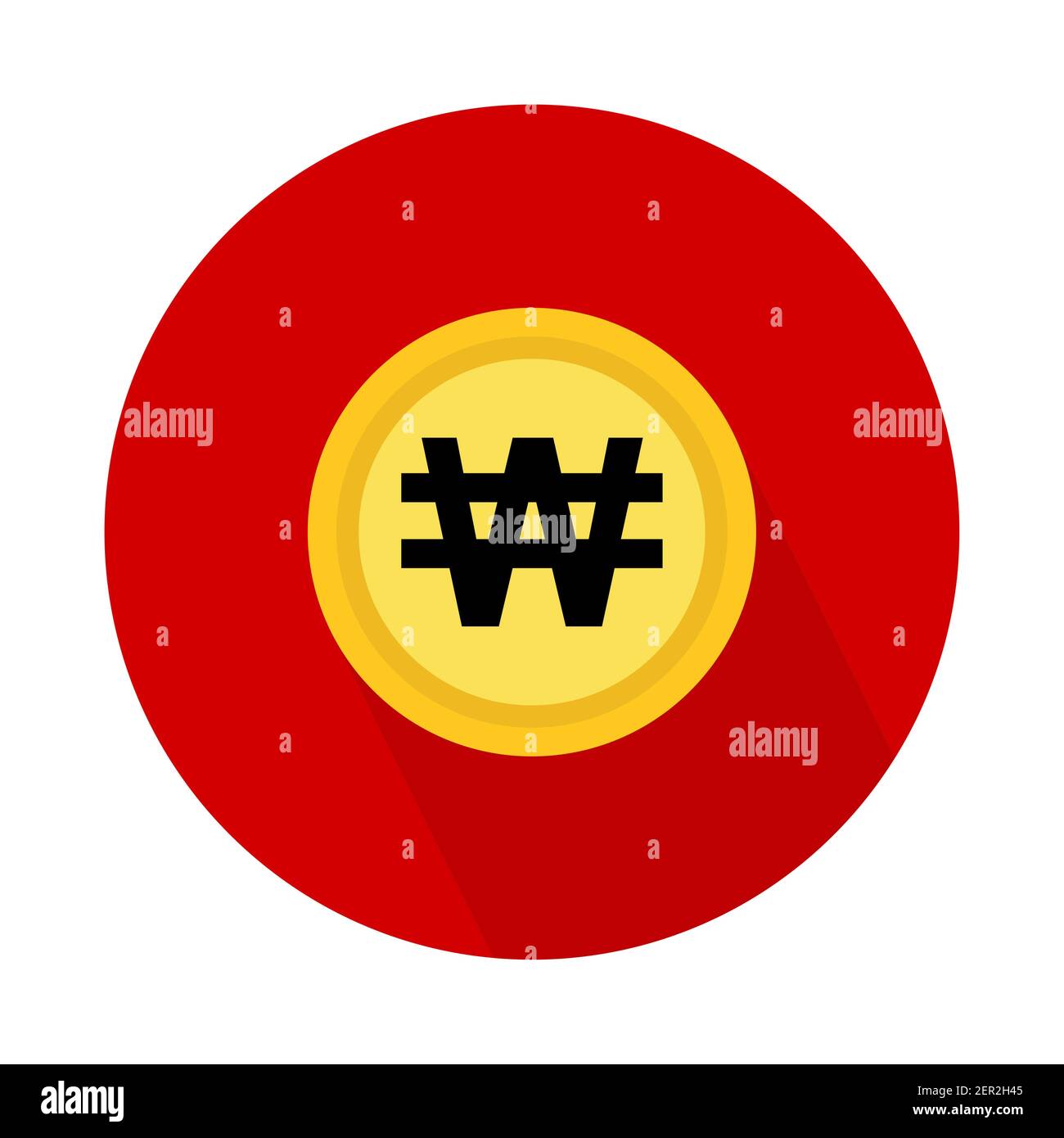 Won coin icon, money bank flat design, finance symbol for web, logo ...