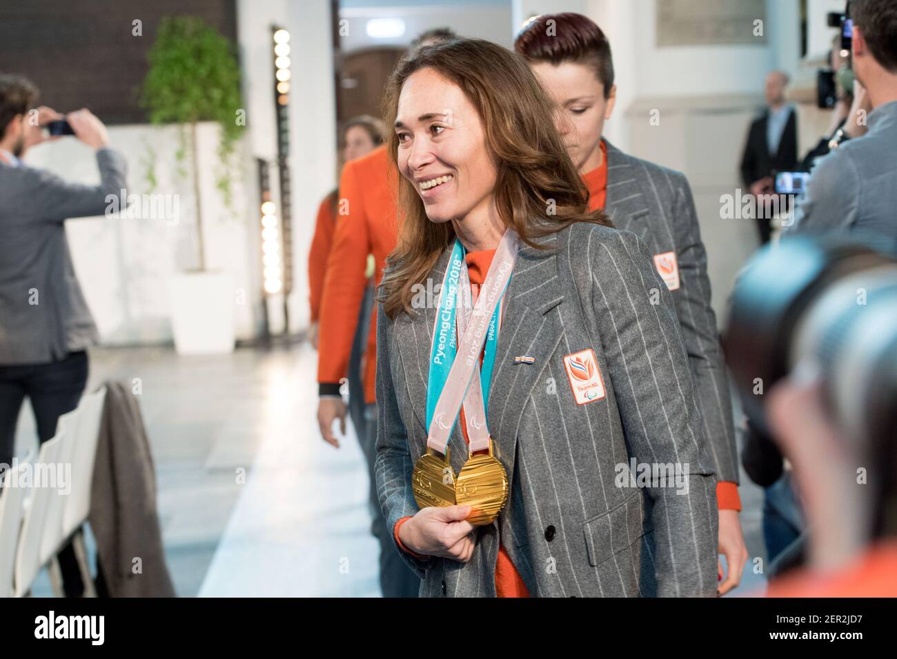 Bibian Mentel during the honoring of all Olympic and Paralympic medal ...
