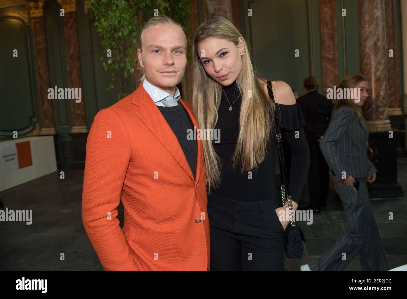 Koen Verweij with partner during the honoring of all Olympic and ...