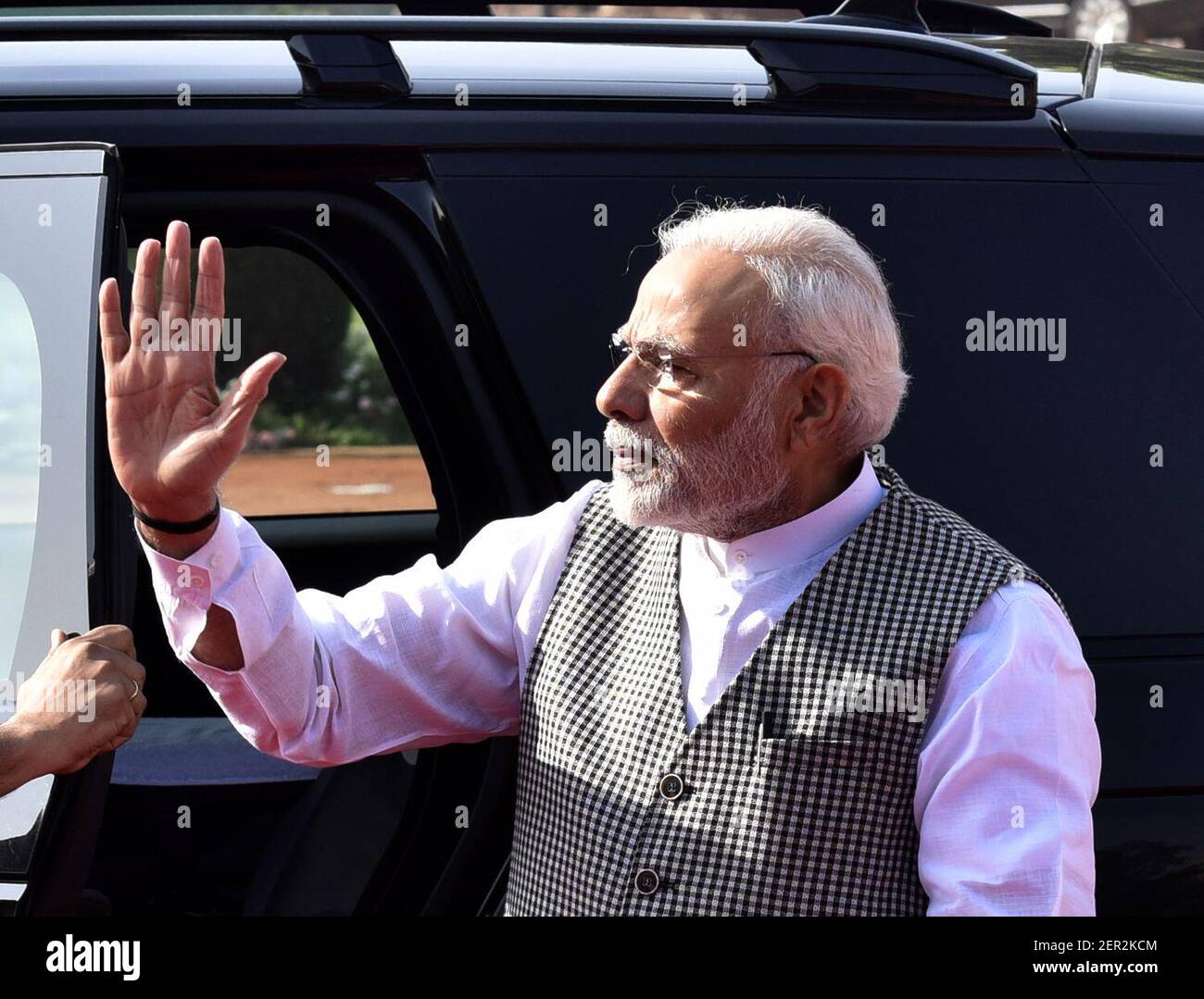 Prime Minister of India Narendra Modi during the Ceremonial Reception ...