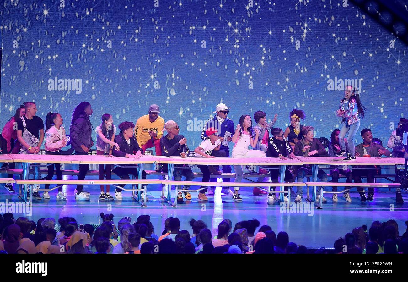 LOS ANGELES, CA - MARCH 24: Pharrell Williams, Shae Haley, and Chad ...