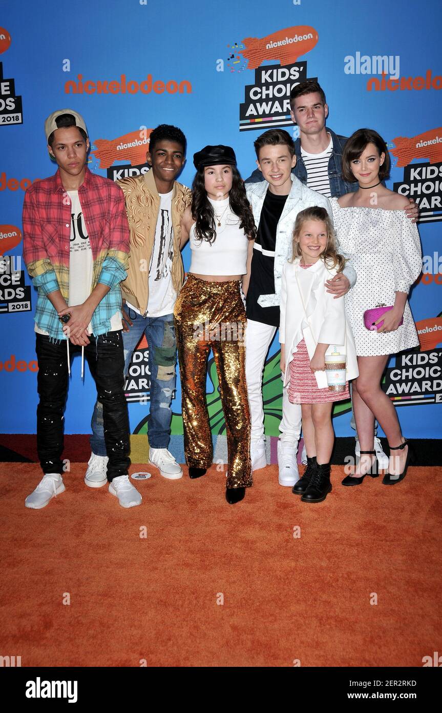 The cast of Hunter Street walking on the red carpet during the 2018 ...