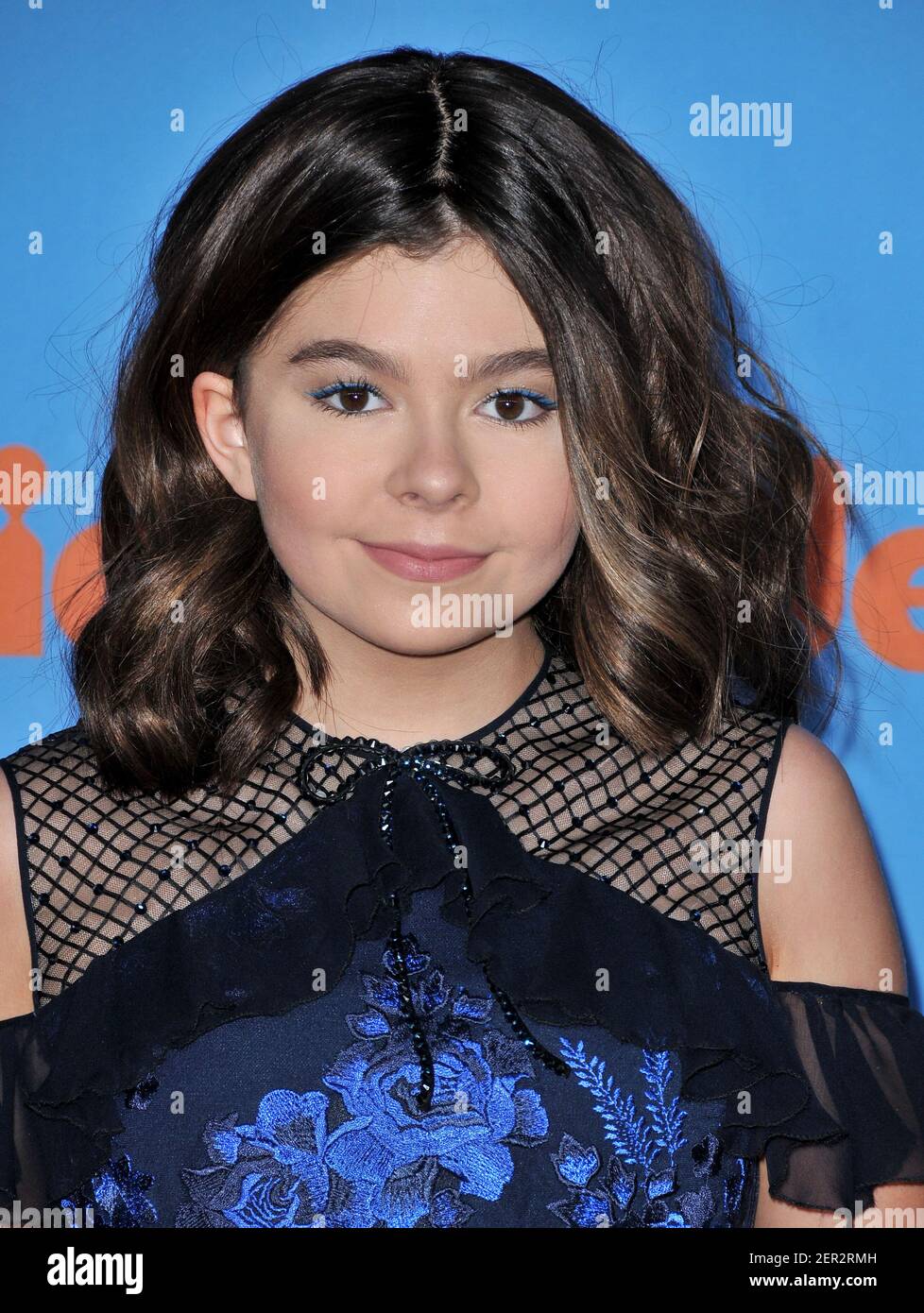 Addison Riecke walking on the red carpet during the 2018 Nickelodeon ...