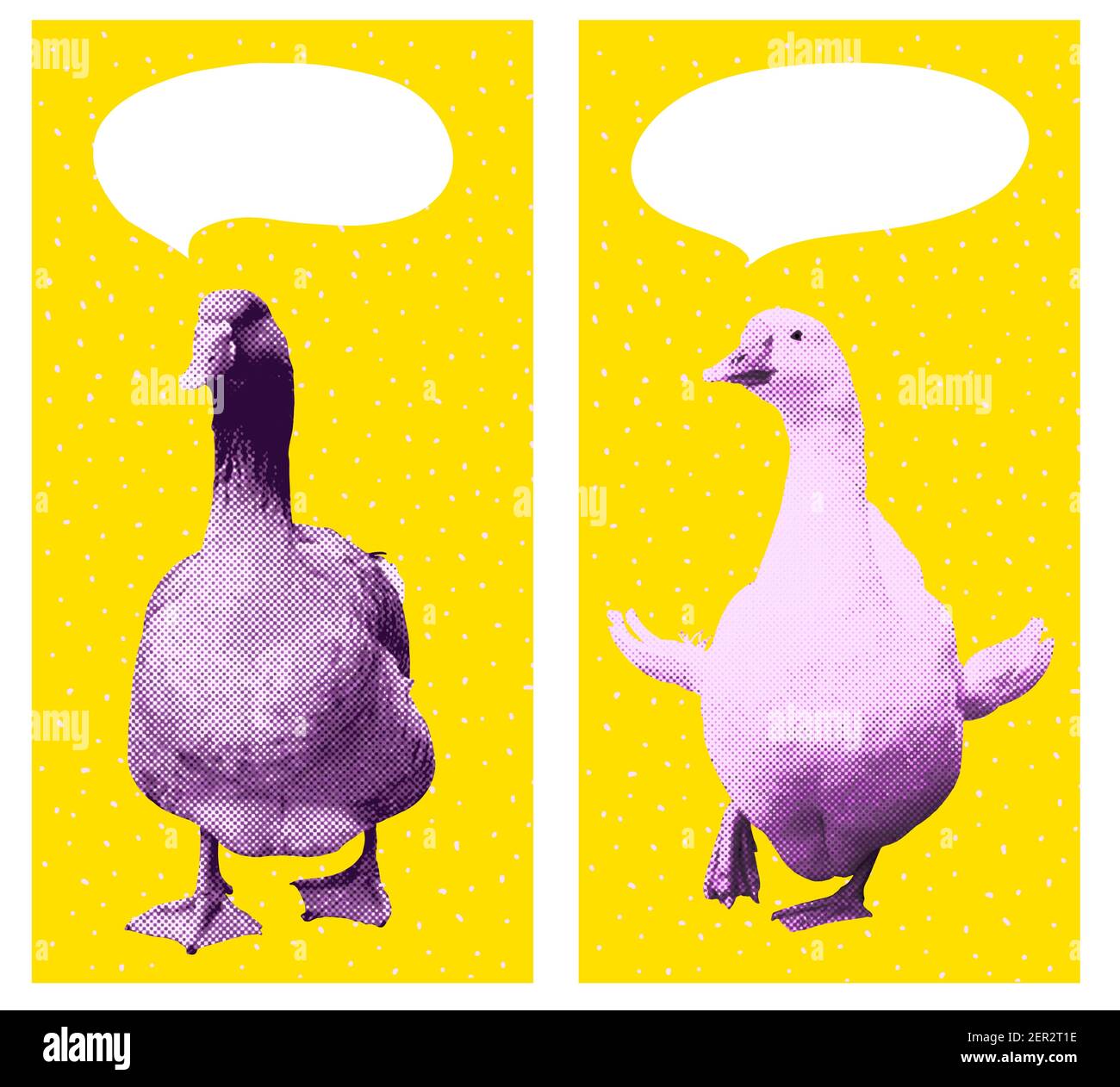 Set of Goose and speech Bubble Background for social media Vertical ...