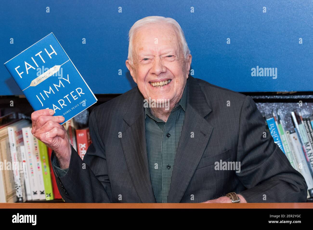 Former President Jimmy Carter at a book signing for his new book "Faith ...