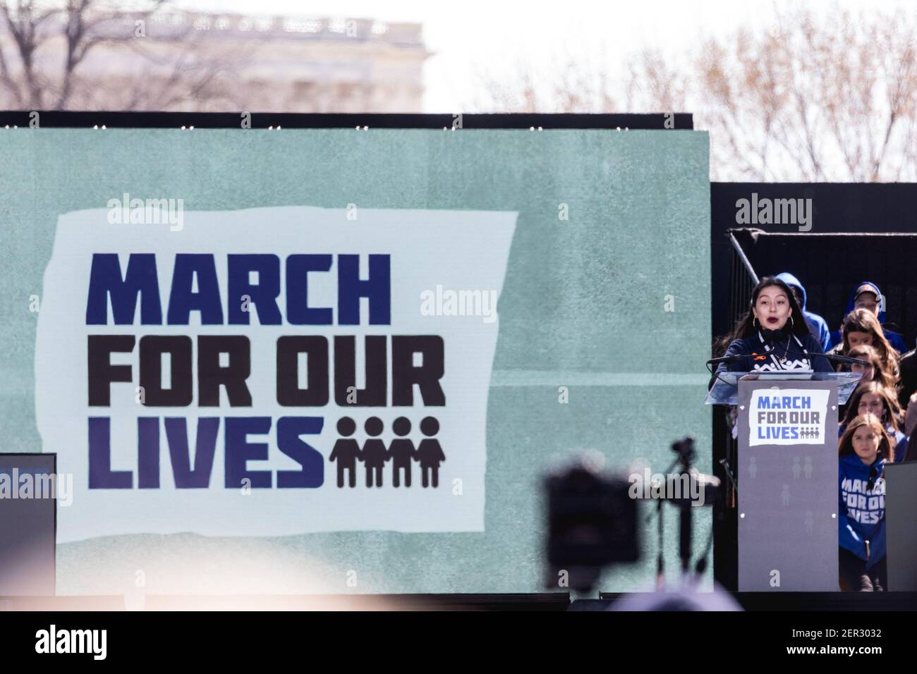 17-year-old Edna Chavez from Los Angeles, speaks at the March For Our ...