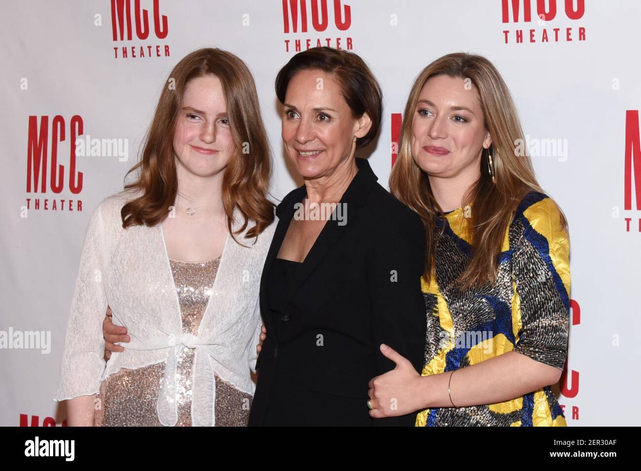 Mae (daughter of Zoe Perry), Laurie Metcalf and Zoe Perry attend MCC ...