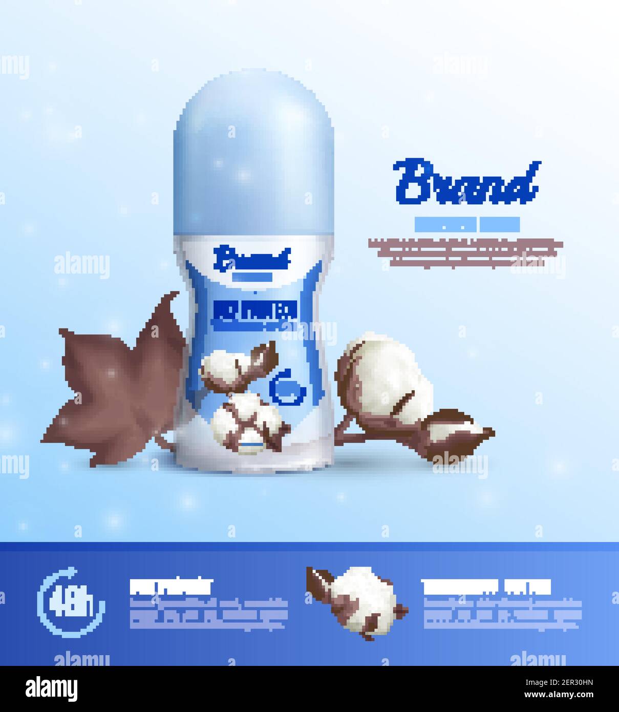 Deodorant bottles realistic poster of different shapes with advertising ...